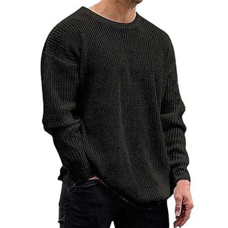 Generic Sweatshirts pour hommes en coton polaire pour homme - Pull noir surdimensionn&eacute; pour homme - Veste de chef en coton pour homme - Sans capuche - Veste d