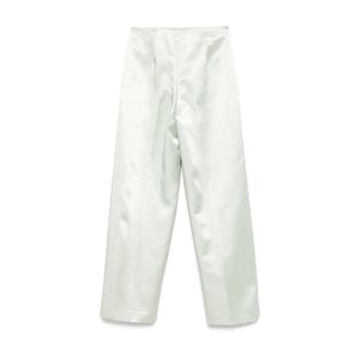 Philosophy di Lorenzo Serafini Femme, Pantalons, Vert, Taille: 42 FR Satin Pantalons
