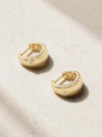 Yvonne Léon Creolen Aus 9 Karat Gold Mit Diamanten