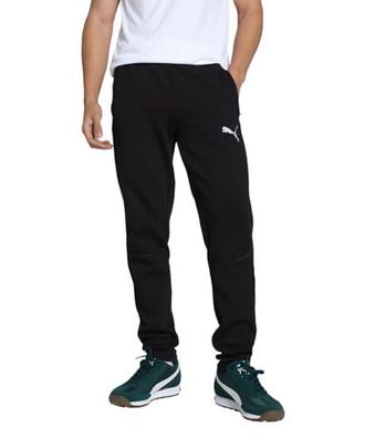 Puma Pantalon d&eacute;contract&eacute; Teamfinal tricot&eacute;, Noir Argent, S Homme