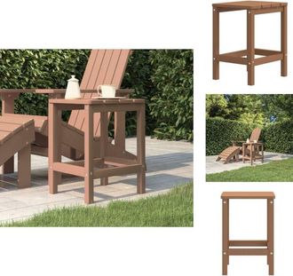 vidaXL Adirondack-Gartentisch Braun 38x38x46 cm hdpe - Adirondack Tisch - Gartenmöbel - Esszimmerset - Outdoor Möbel - Terrassenmöbel
