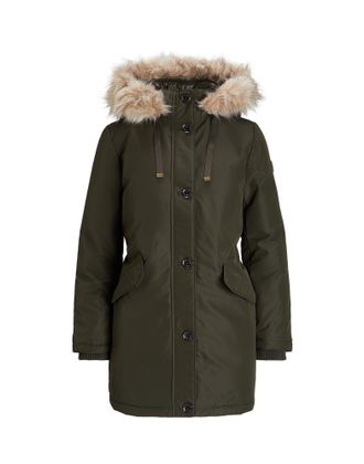 Ralph Lauren FAUX-FUR-TRIM HOODED PUFFER COAT