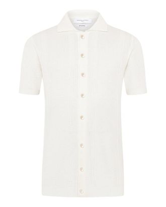 Daniele Fiesoli Durchgekn&ouml;pftes Feinstrick-Poloshirt aus edler Baumwolle in