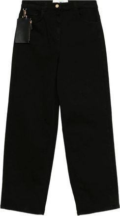 Elisabetta Franchi Femme, Jeans, Noir, Taille: W28 Jeans en drill de coton