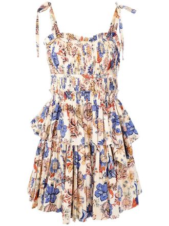 Ulla Johnson Ger&uuml;schtes Bailey Minikleid - Nude
