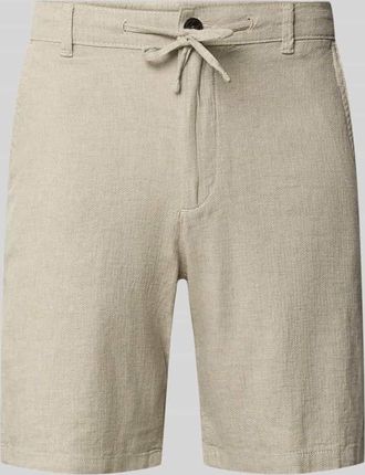 Selected Slim Fit Bermudas aus Baumwoll-Leinen-Mix Modell BRODY