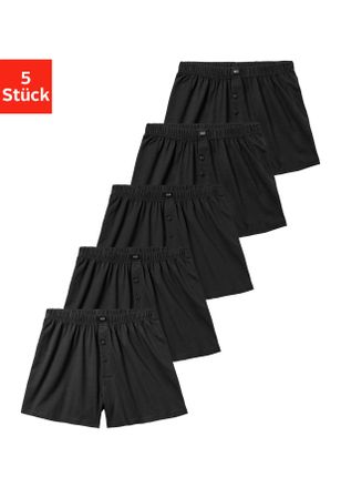 H.I.S Weiter Boxer H.I.S Herren Boxer, Herren, Gr. 10 (4XL), 5 Stk., schwarz, Jersey, Obermaterial: 95% Baumwolle, 5% Elasthan, unifarben, bequem, Unterhose