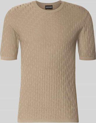 Emporio Armani T-Shirt aus Viskose-Mix in Strick-Optik