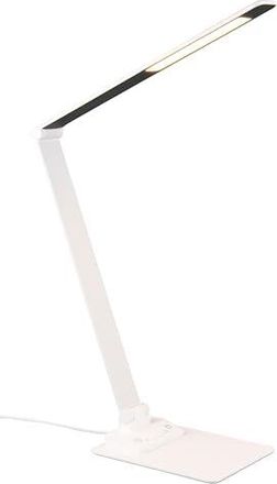 Trio Leuchten LED Schreibtischleuchte Travis 545310131, Metall Weiß matt, inkl. 6.5 Watt LED, Dimmer, Lichtfarbe einstellbar, USB & USB-C Anschluss mit Ladefunktion