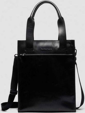 Dr. Martens Leder Tote Bag in Schwarz
