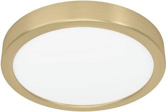 Eglo LED Deckenlampe Fueva 5, &Oslash; 21 cm, runde Deckenleuchte, Lampe Decke Schlafzimmer Flur, Aufbauleuchte aus Metall in Messing-geb&uuml;rstet, 2000 Lumen, warmw