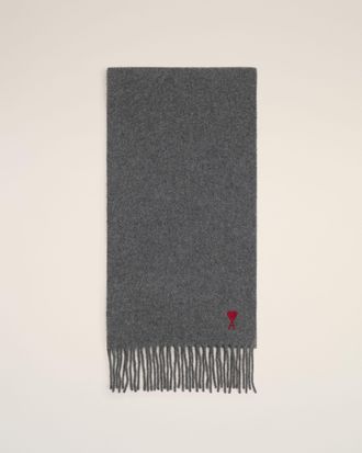 Ami Ami Paris - Echarpe grise en laine Ami de Coeur Gris Carbone - TU - Unisex