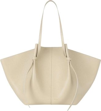 Yuzefi Femme, Sacs, Beige, Taille: ONE Size XL Mochi Cuir Grain Galet