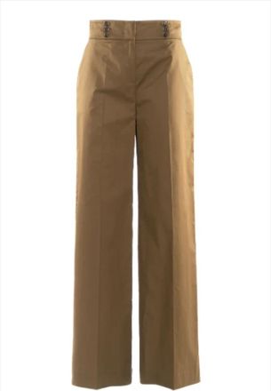 Nenette Femme, Pantalons, Brun, Taille: 38 FR Raffinato Wide Pantalons