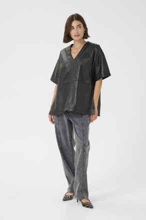 Culture Kurzarm-Bluse CUatam Loose fit black
