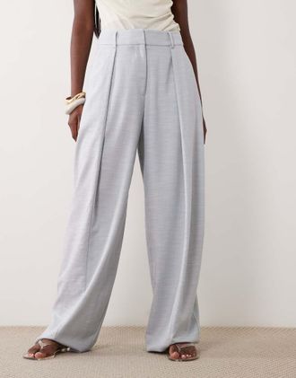 Asos Pantalon bouffant ajust&eacute; - Bleu clair
