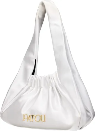 Patou Gathered Fabric Shoulder Bag - White
