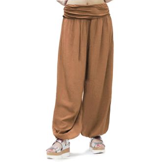 Glamexx24 Gloop Damen Pumphose Haremhose Freizeithose Sommerhose Hose in Blumen Muster oder UniFarben HS201701 (DE/NL/SE/PL, Alphanumerisch, XL, 3XL, Regular, R