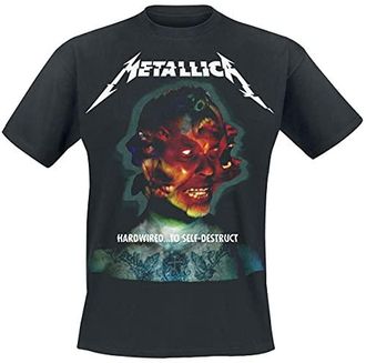 Metallica Hardwired Album Cover_Men_BL_TS:1xl, T-Shirt Homme, Noir (Black Black), X-Large