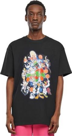 Mister Tee Upscale Space Jam Teamwork T-Shirt surdimensionné pour Homme, 100% Coton, Noir, Taille, Grande Tall