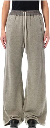 Rick Owens Femme, Pantalons, Gris, Taille: 36 FR Pantalon Pusher Gris Chin&eacute; &agrave; Jambes larges