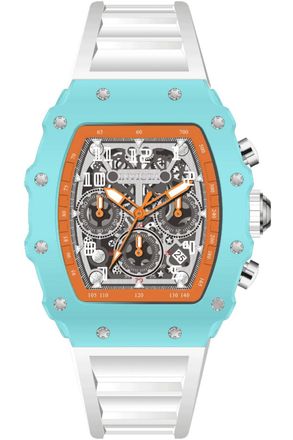 Invicta Racing 69708 Herrenuhr - Quarzwerk - Acryl mit silbernem Zifferblatt - 43 mm
