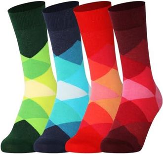 MySocks Chaussette à cheville Diamond Design 4 paires