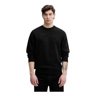 Guess Embroidered Logo Sweatshirt - - Sweatshirts & Hoodies - Herren - Schwarzk - L