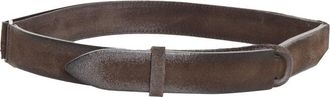 Orciani unisex, Accessoires, Brun, Taille: ONE Size Cintura in pelle scamosciata senza fibbia Altezza 3 cm
