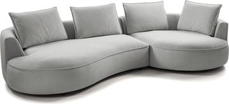 Studio Copenhagen home24 Bigsofa Grau Webstoff Saia 322 x 82 x 154cm Ausrichtung rechts Modern