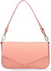 Gave Lux Sac à bandoulière pour femme en cuir véritable Made in Italy 21 x 11 x 3 cm, Saumon, Taille unique