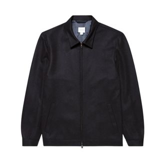 Sunspel Boiled Wool Pea Coat - - Jackets - Herren - Blau - M