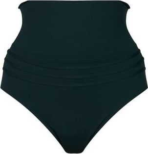 D Nu D Bas de maillot de bain taille haute &agrave; bandes structurantes