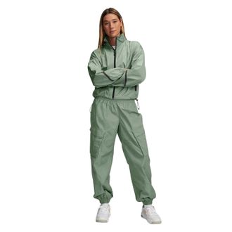 Under Armour Windjacke f&uuml;r Damen, &Uuml;berschnittene Schulter, Hochleistungsmaterial (Gr&uuml;n)