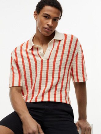 Tommy Hilfiger Poloshirt OPEN KNIT RELAXED FIT POLO aus Lochstrick, relaxed