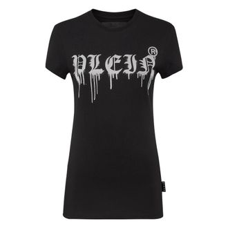 Philipp Plein T-Shirt Rundhals Gothic - - Tops - Damen - Schwarzk - XS