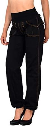 ESRA Jean pour Femme Pantalon Chino Aladin Jean Boyfriend Femmes Jean Baggy Pantalon Sarouel J133