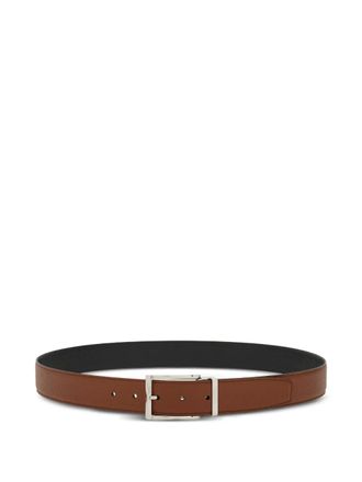 Ferragamo ceinture réversible à boucle rectangulaire - Noir