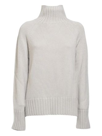 Max Mara pull en maille épaisse à col montant - Tons neutres