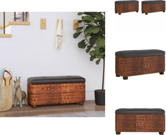 vidaXL Vidaxl - Bancs de rangement lot de 2 et coussin marron 69 cm quenouille - Banc Coffre - Banc Rangements - Meuble Entr&eacute;e - Banc Design - Meuble Salle