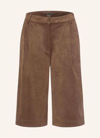 HUGO BOSS Bermudas Talarina In Lederoptik braun