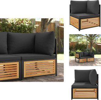 vidaXL Canap&eacute; dangle de jardin avec coussins bois massif dacacia - Canap&eacute; De Jardin - Salon De Jardin - Mobilier De Jardin - Canap&eacute; Dangle - Meubles De