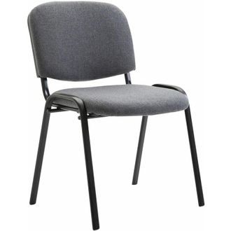 Clp Chaise de visiteur id&eacute;ale pour la salle dattente empilable en diff&eacute;rentes couleurs tissu colore : Gris