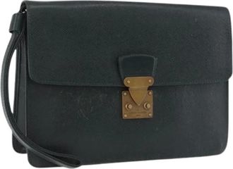 Louis Vuitton Sac pochette en cuir Taiga Pre-owned - Femme - Pre-owned - Vert - Taille: ONE Size