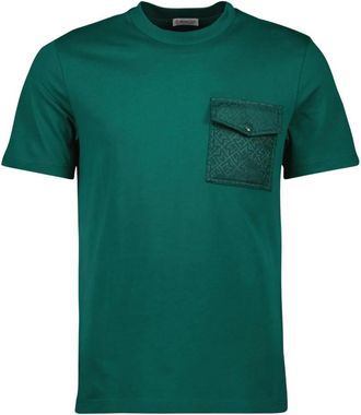 Moncler Homme, Tops, Vert, Taille: M T-shirt poche monogramme Printemps-&Eacute;t&eacute; 2025