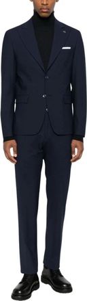 Daniele Alessandrini Homme, Costumes, Bleu, Taille: S Button Suit