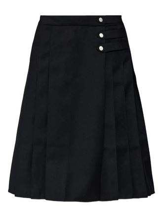 Misbhv jupe pliss&eacute;e &agrave; boutonni&egrave;re - Noir