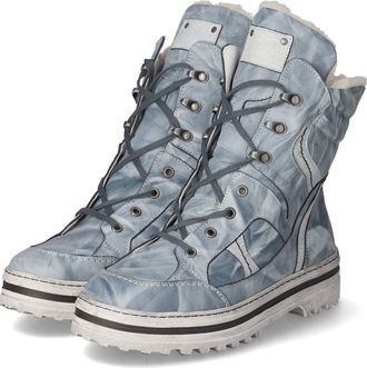 Krisbut 3228-10 BSF Schn&uuml;rstiefel Glattleder Damen in blau - Gr. 38