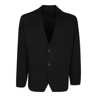 Dell'Oglio Homme, Vestes, Noir, Taille: L Cardigan &agrave; col ch&acirc;le
