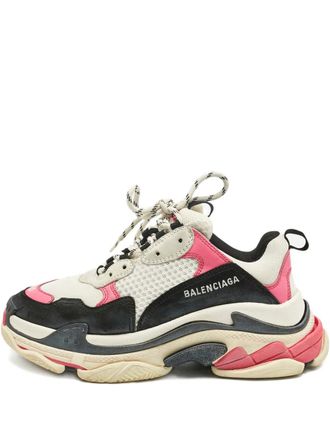 Balenciaga baskets Triple S en mesh - Tons neutres